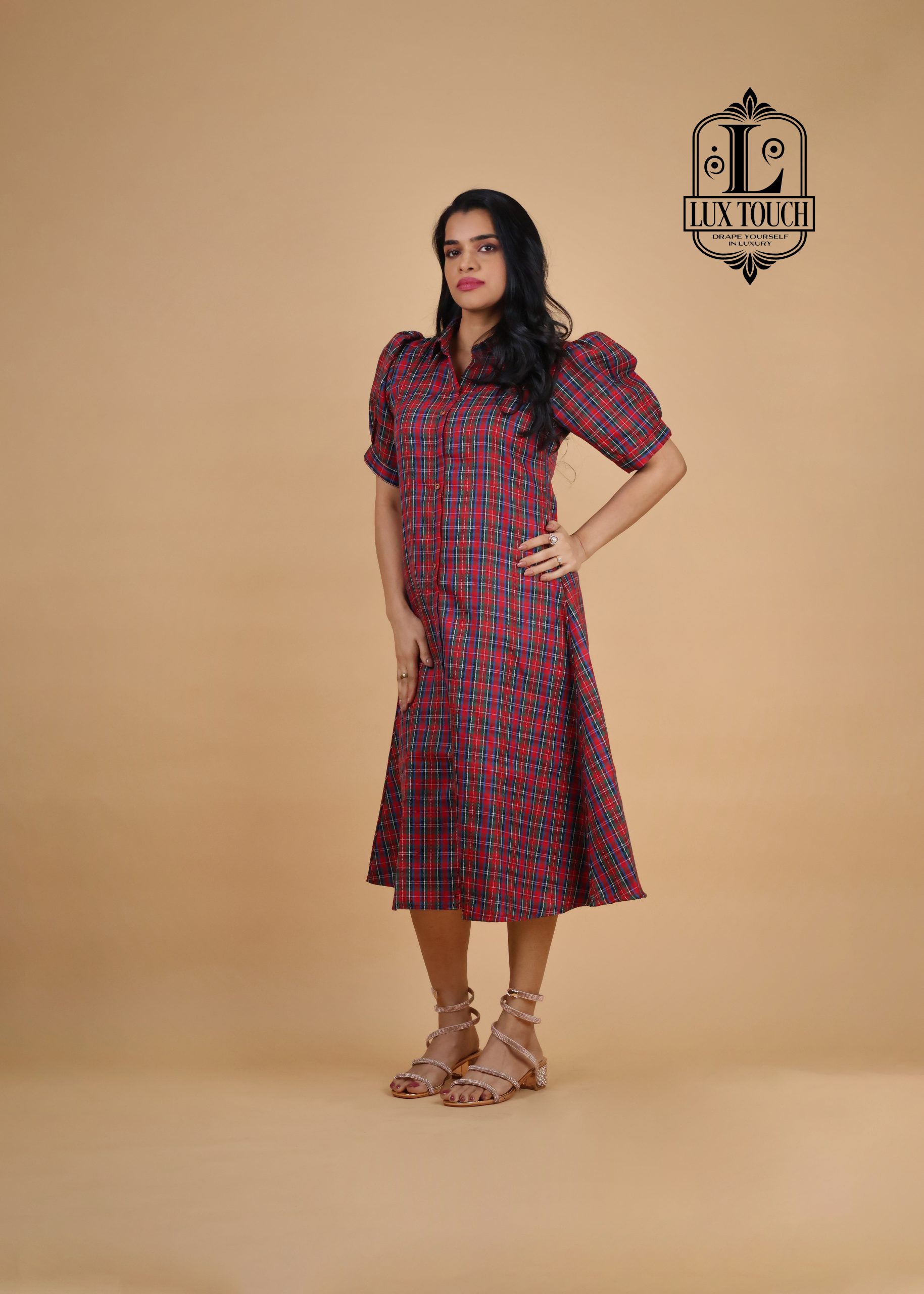 CHECK PRINTED FROCK – luxtouch
